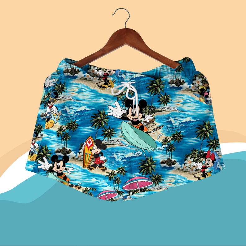 Mickey Mouse Shirt for Men, Surfing Mickey Button up Shirt, Movie Shirt ...