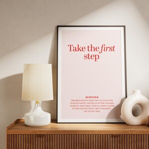 Take the First Step – Digital Download Affirmation Print | Minimalist ...