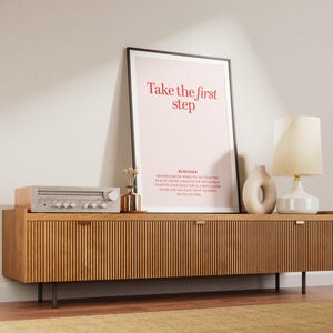 Take the First Step – Digital Download Affirmation Print | Minimalist ...