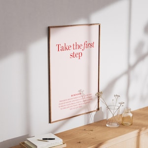 Take the First Step – Digital Download Affirmation Print | Minimalist ...