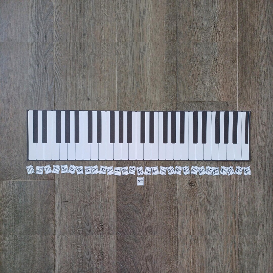 Piano Template 49 Key Four Octaves Piano Note Finder Note Chart Music ...