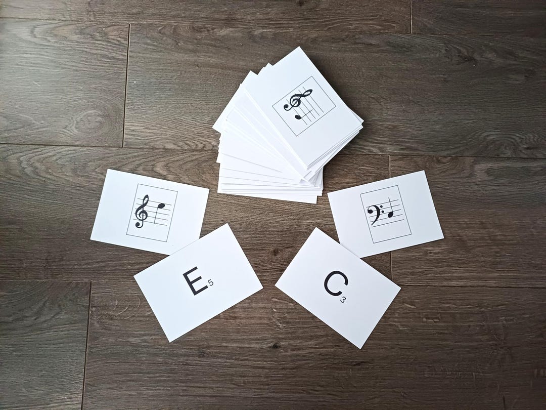 Music Notes FLASH CARDS Large Printable PDF Learn Music Notes Read ...