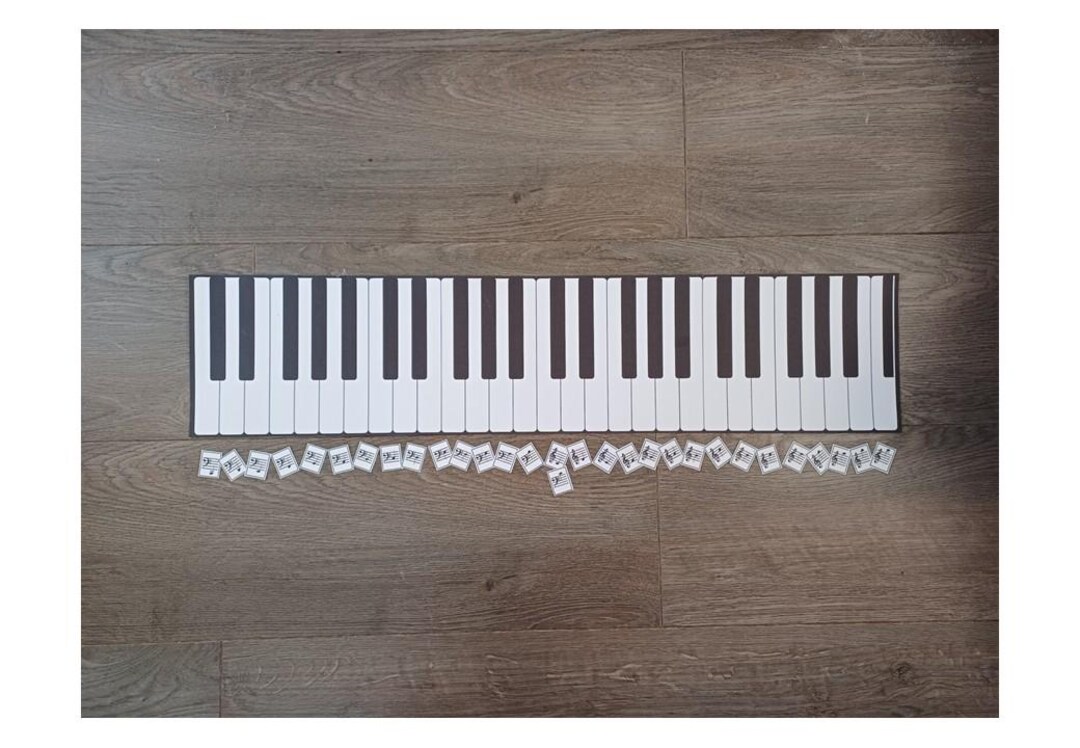 Flashcards Music Notes Piano Template Four Octaves Learn Piano Music ...