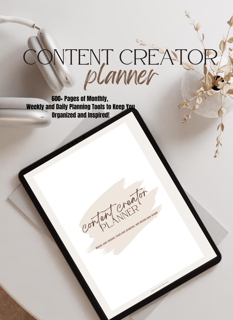 Digital Content Creator Planner | Social Media Planner for iPad ...