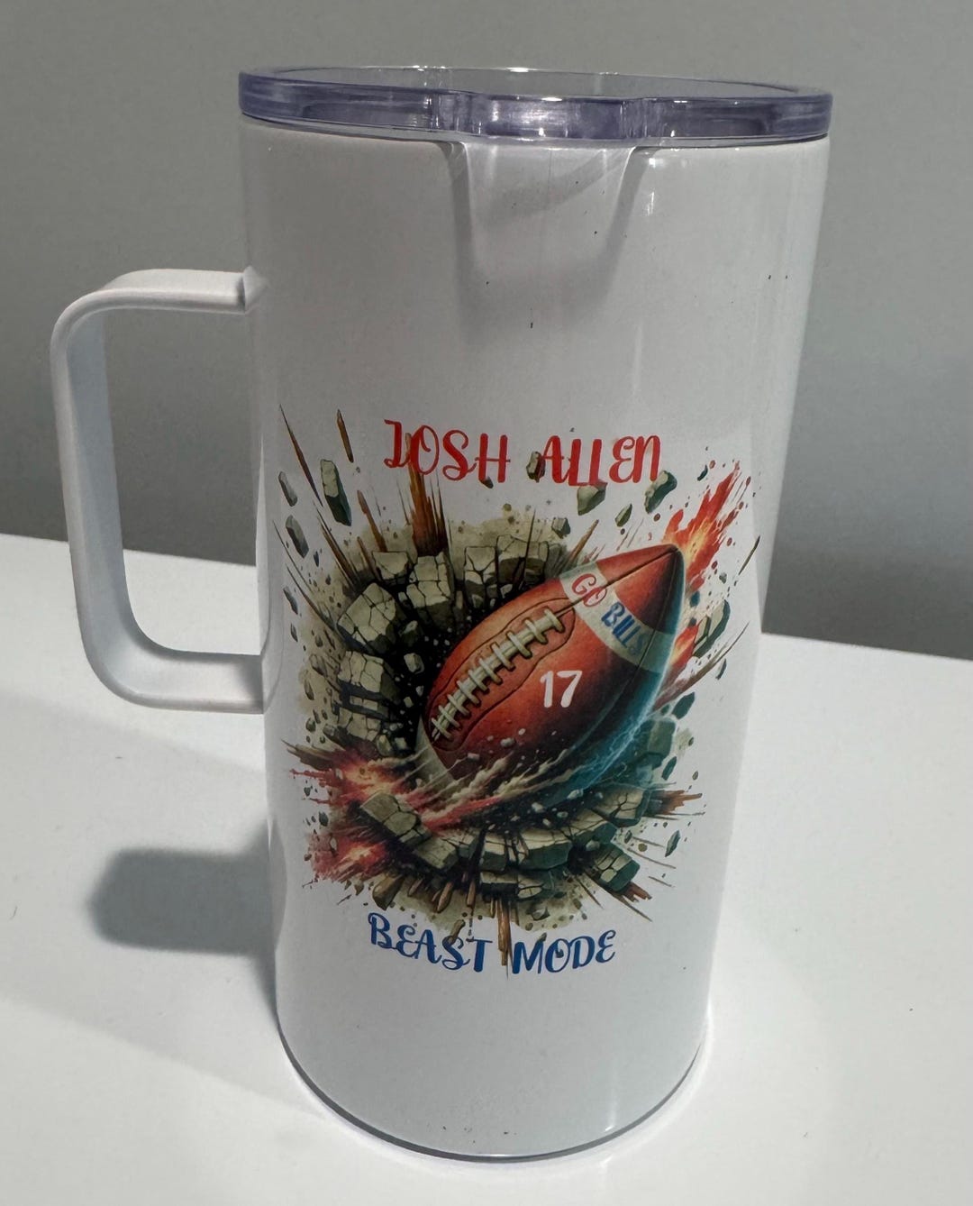 Josh Allen Buffalo Bills 20 Oz. Stainless Steel Insulated Mug With Lid ...
