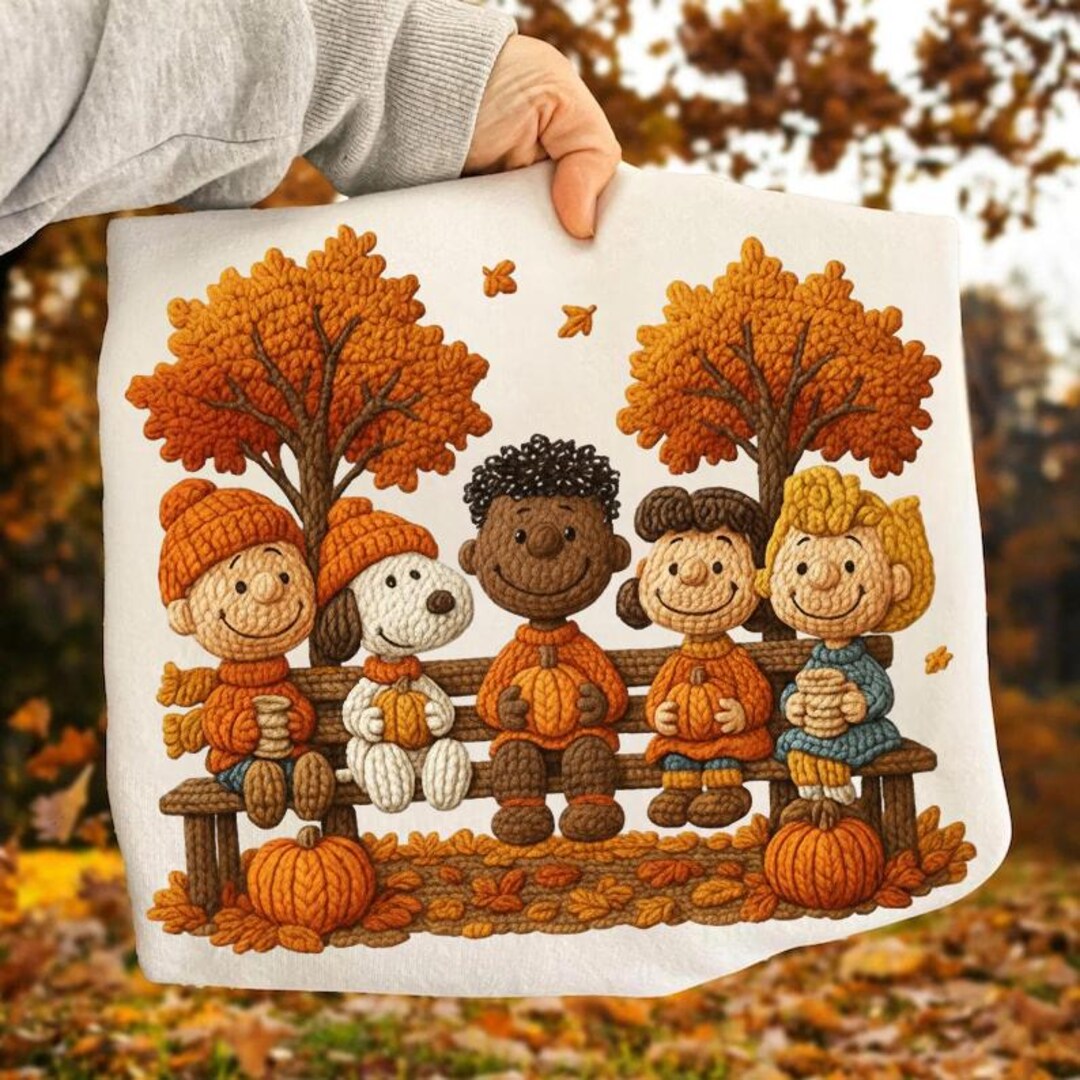 Peanuts Crochet Faux Yarn PNG, Snoop Thanksgiving Digital Download ...