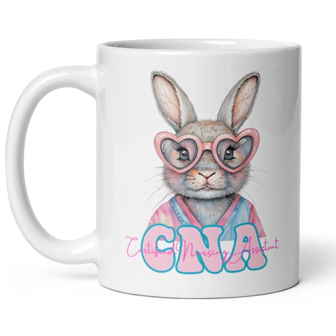 CNA Easter Mug - Cute Cna Coffee Cup, Bunny Design, Gift for Cna ...