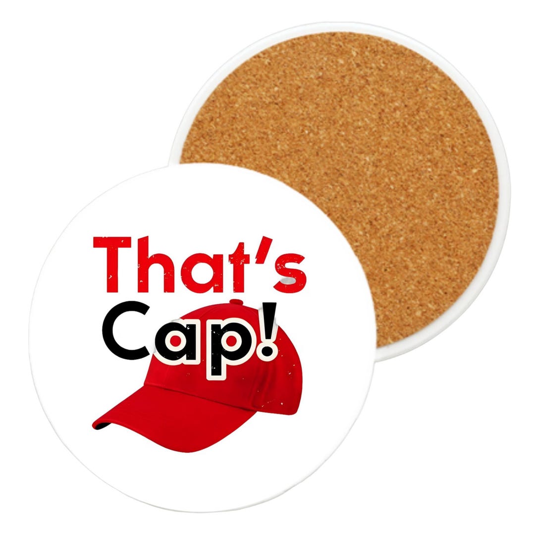 Gen Z That's Cap Ceramic Coaster Fun Drink Coaster for Home Decor and ...