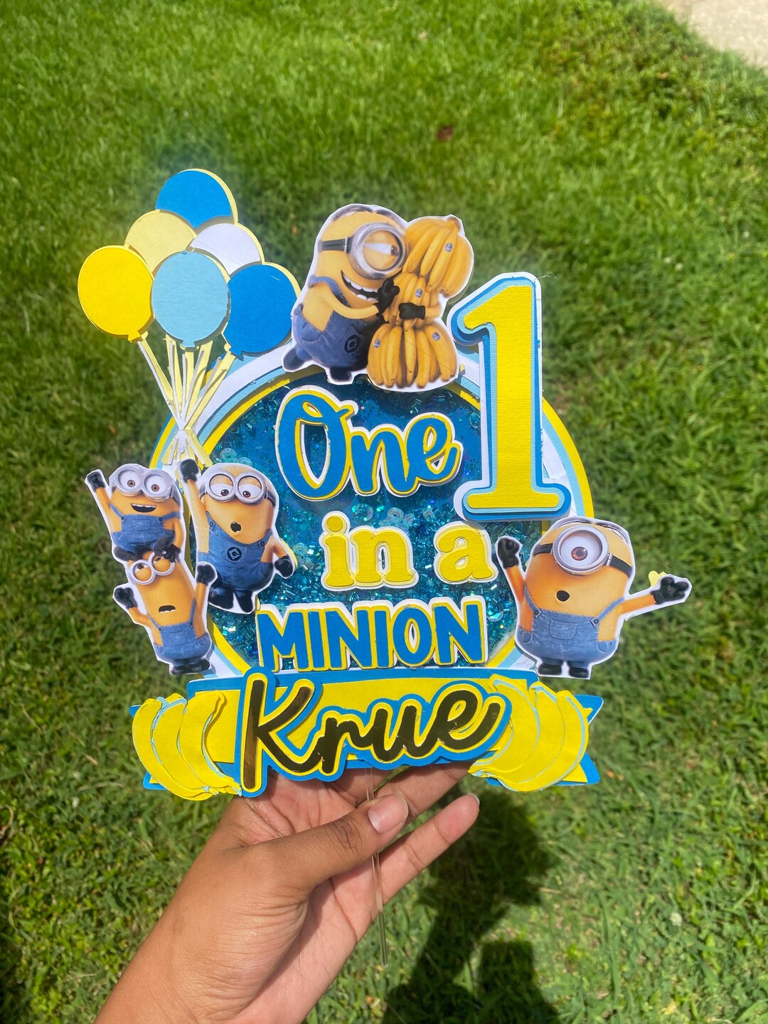 Cake Topper for Minion Birthday Party for Kids Custom Cake Topper ...