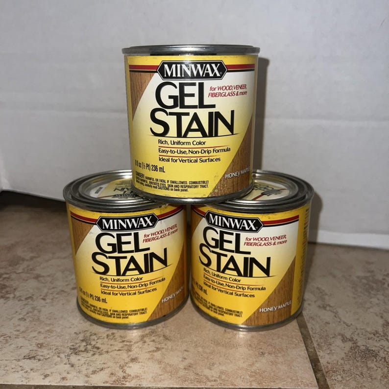 Minwax Gel Stain Honey Maple 8 Oz / Half Pint Interior Wood Veneer NEW ...
