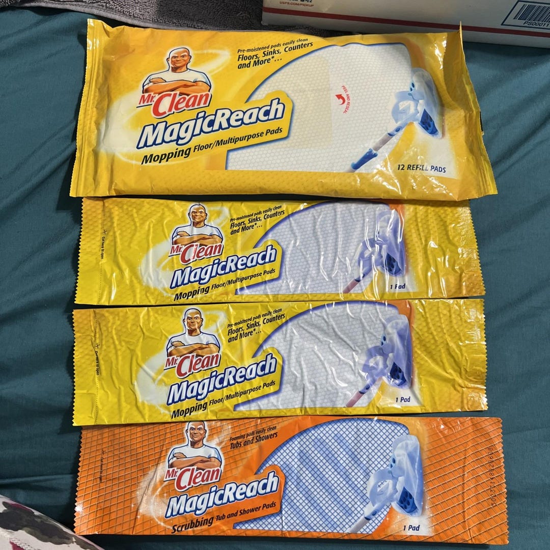 Mr. Clean Magic Reach Mopping Floor Multipurpose 15 Refill Pads NEW ...