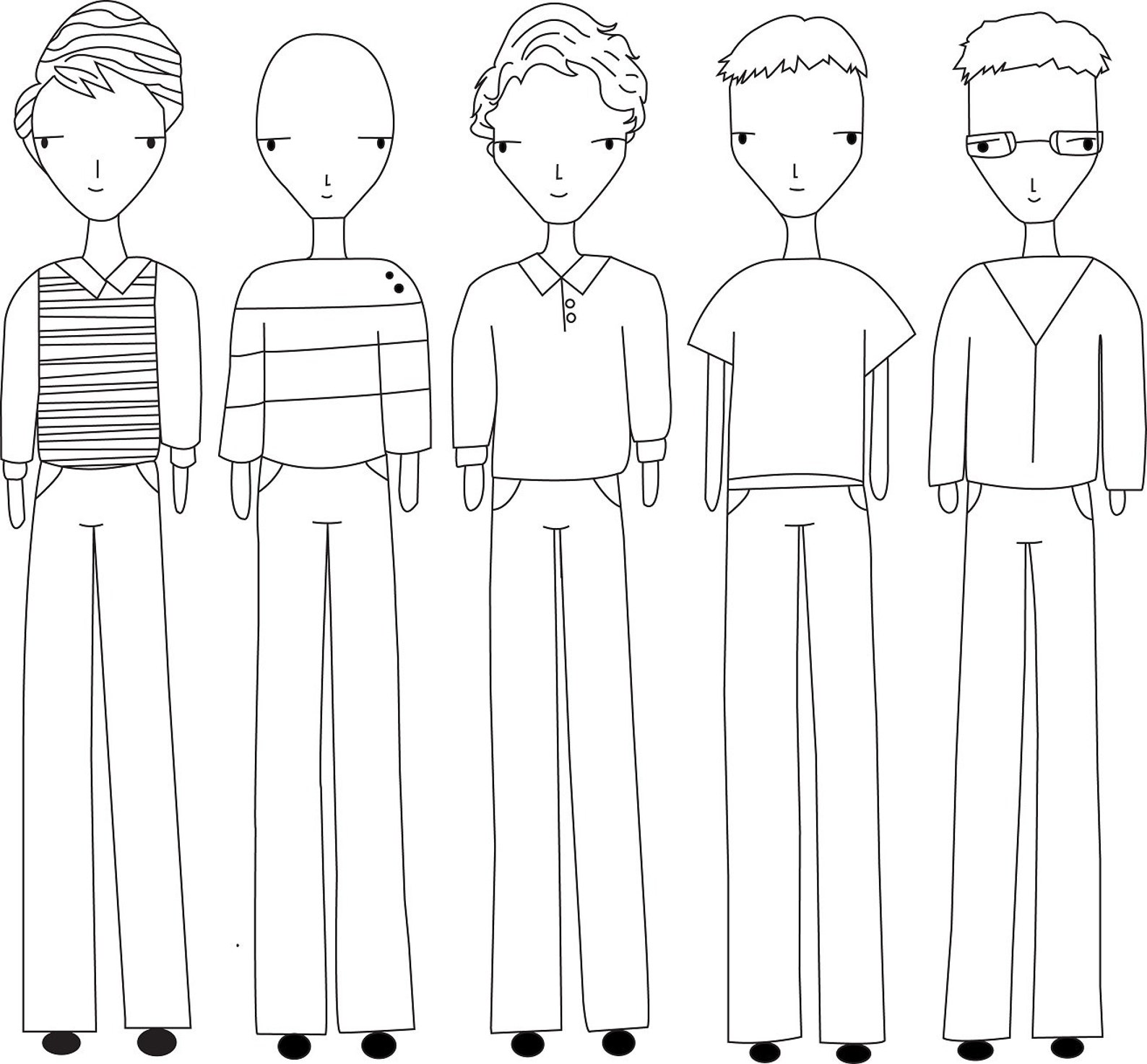 Set of 5 Men Machine Embroidery Designs - Etsy