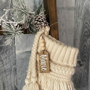 Personalized Stocking Name Tags //farmhouse Style // Rustic Gift Tag ...