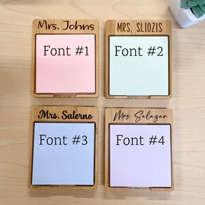 Personalized Engraved Teacher Sticky Note Holder // Teacher Gift ...