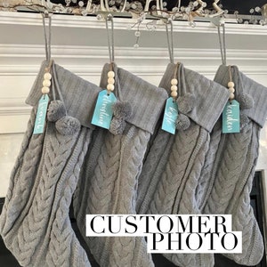 Personalized Beach Theme Stocking Name Tags // Coastal Christmas ...