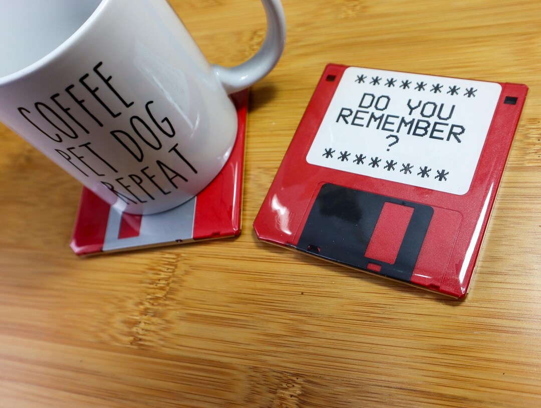 Floppy Disk Coasters 2 do You Remember Geeky Decor Gift Tech Lover as ...