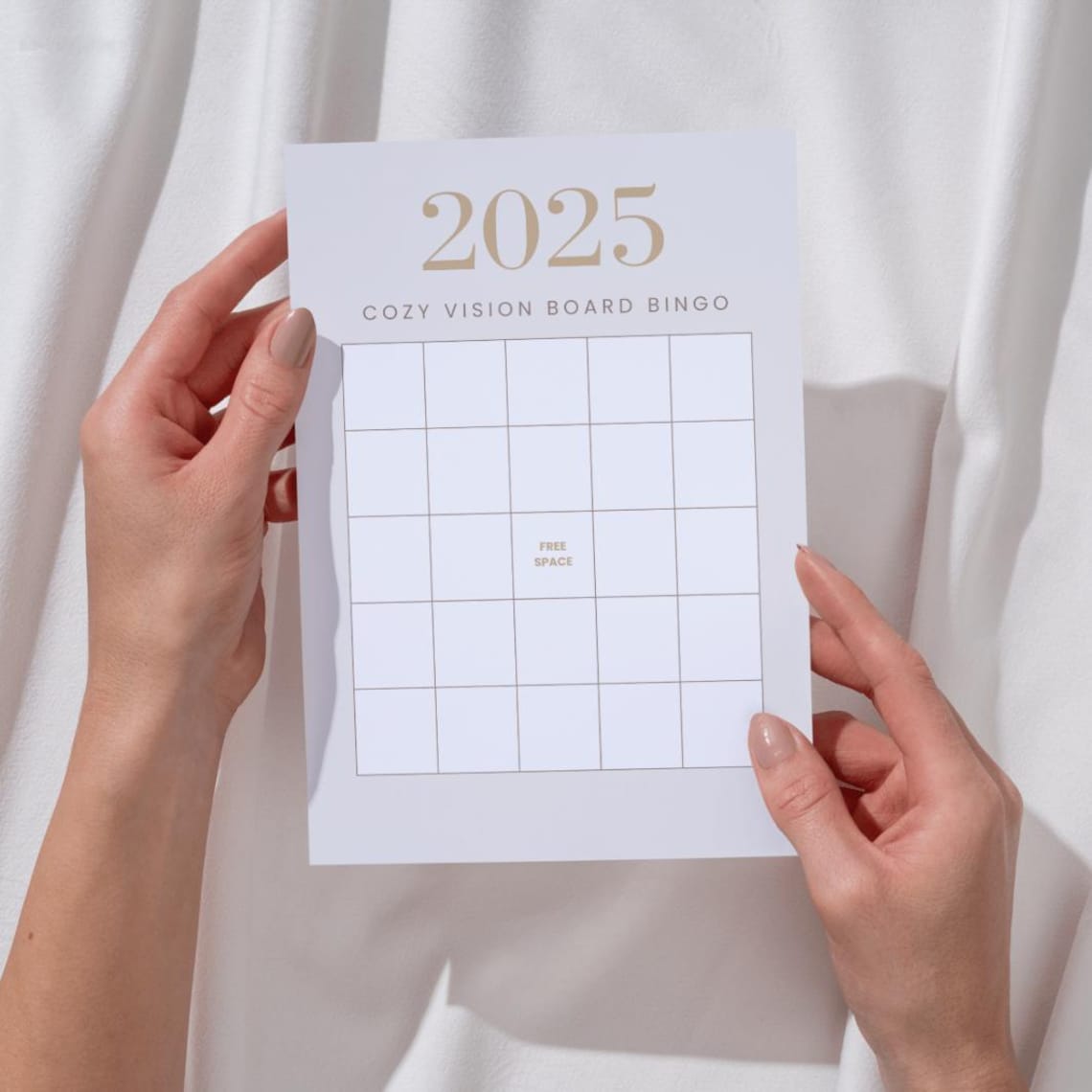 Vision Board Bingo Template, Cozy Bingo Card, 2025 Vision Board ...