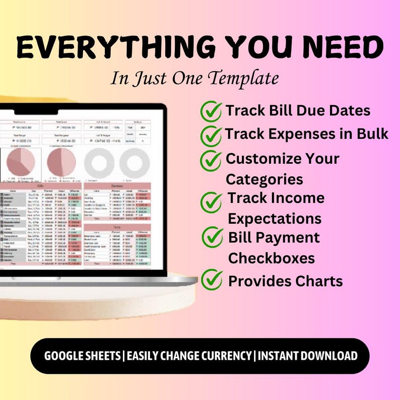 Monthly Budget Planner, Budget Planner Google Sheet, Budget Template ...