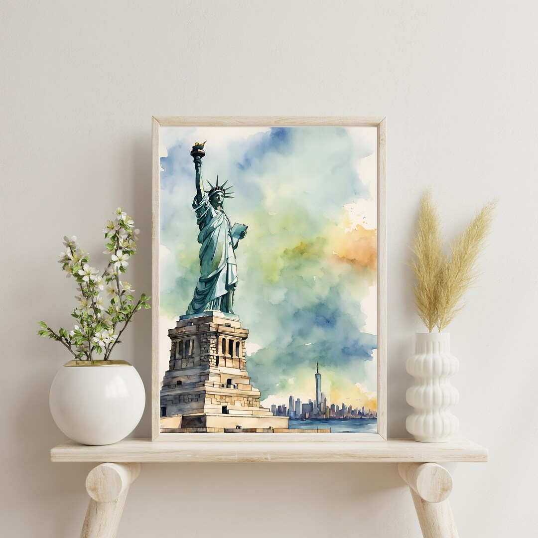 USA Sights Wall Art Set-travel Art Print Set of 3-watercolor Art ...