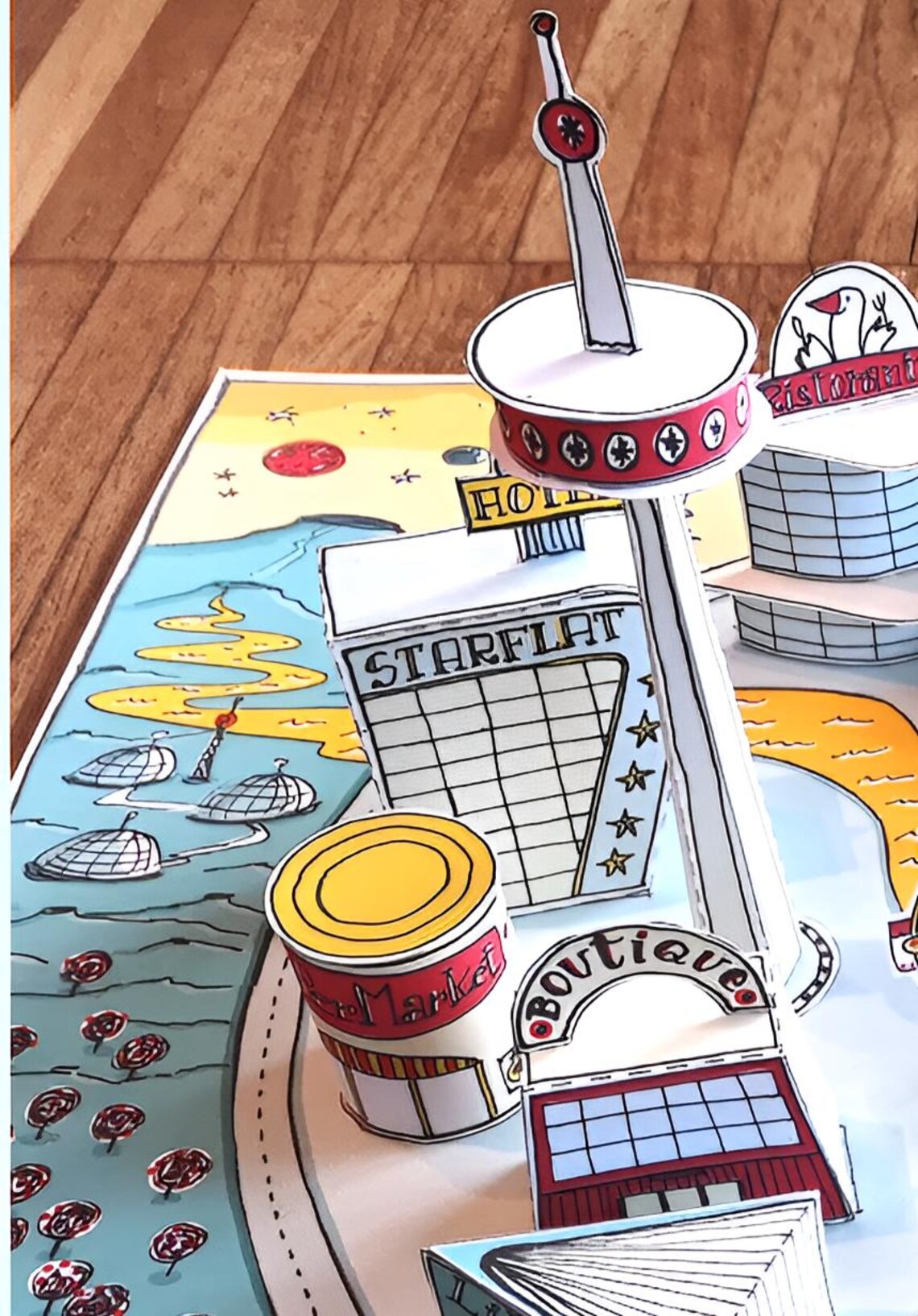 Printable Paper City: Cut, Glue, Assemble (digital Download) - Etsy