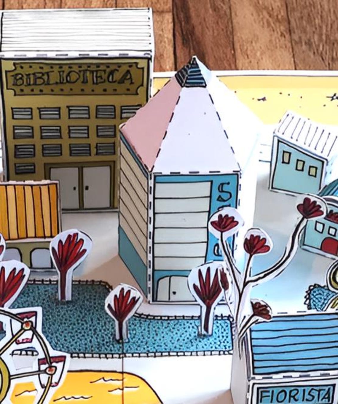 Printable Paper City: Cut, Glue, Assemble (digital Download) - Etsy