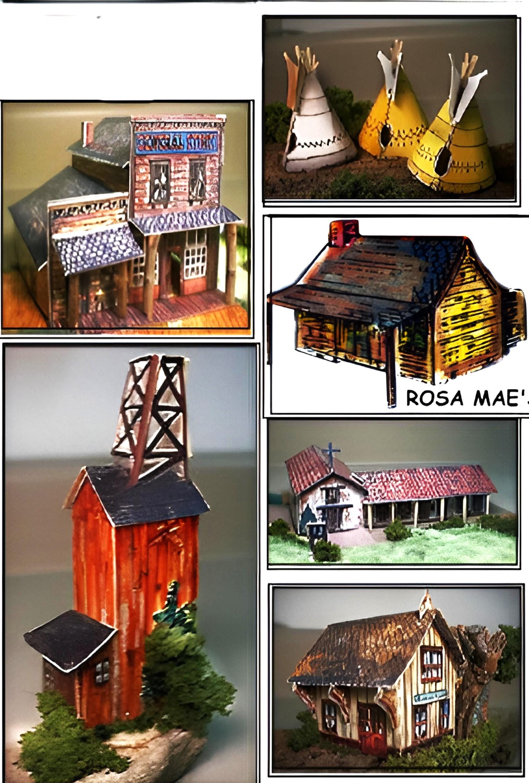 Papercraft Western Town: 27 Building Templates (digital Download) - Etsy