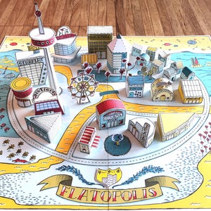 Printable Paper City: Cut, Glue, Assemble (digital Download) - Etsy