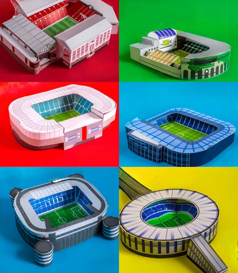 The Worlds Great Stadiums. Cut, Paste With Glue, and These 6 Stadiums ...