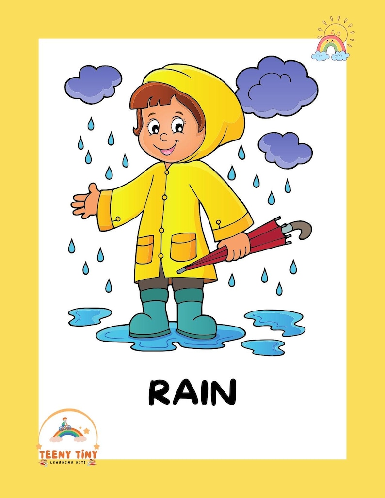 Weather Flashcards - Etsy