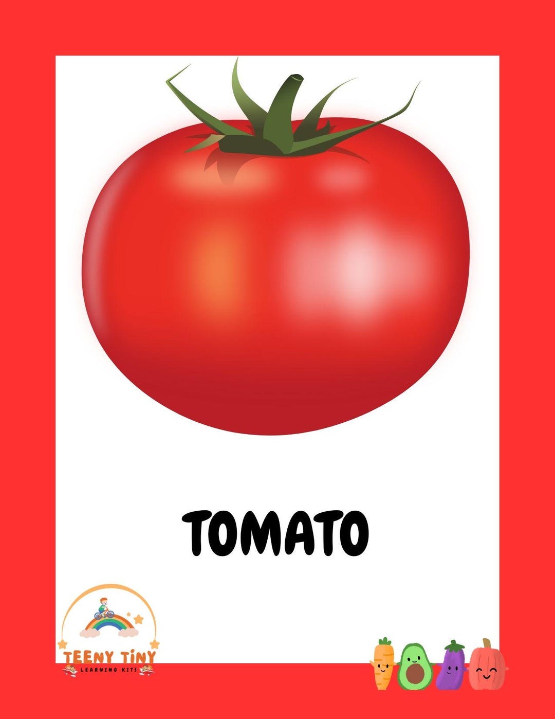 Vegetable Flashcards - Etsy