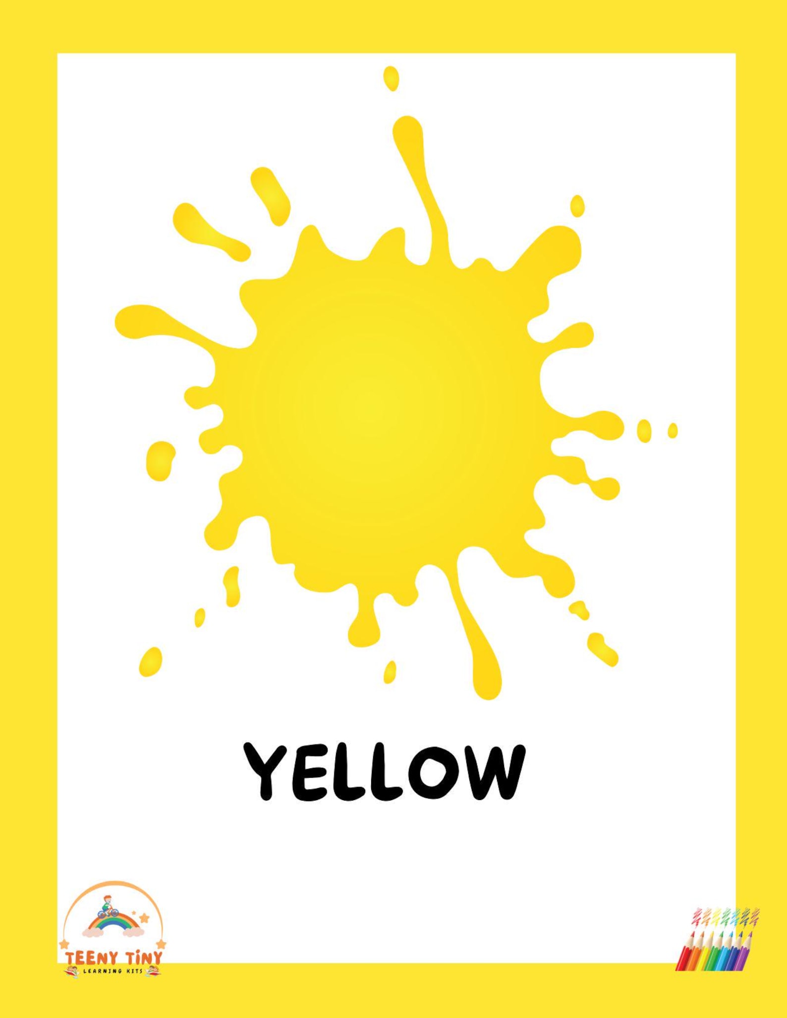 Jumbo Color Flashcards - Etsy