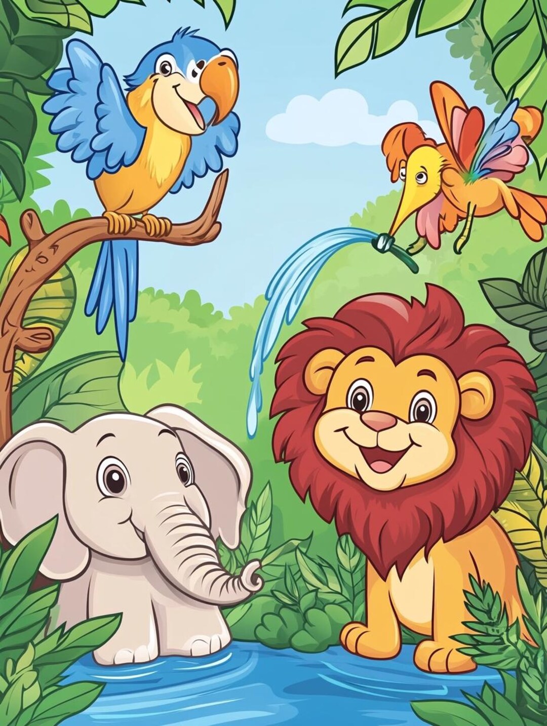 Colorful Safari: Jungle Coloring Book - Etsy