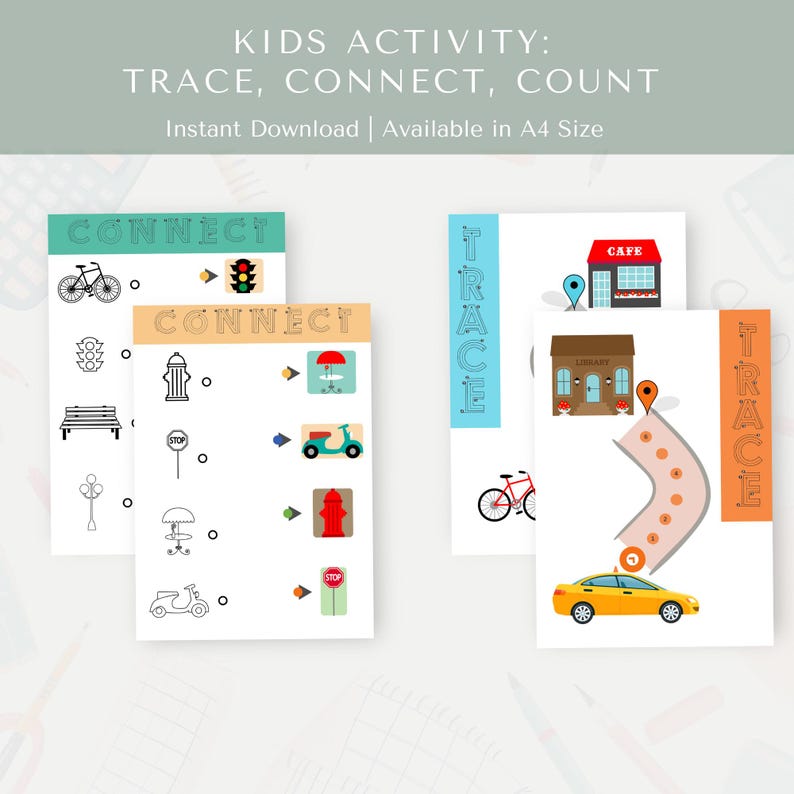 Fun Learning Preschool Activity for Tracing, Counting, Missing Numbers ...