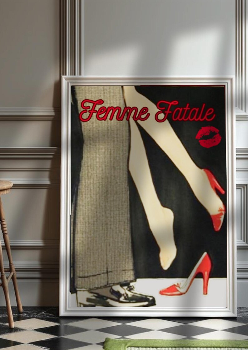 Femme Fatale Retro Poster - Etsy