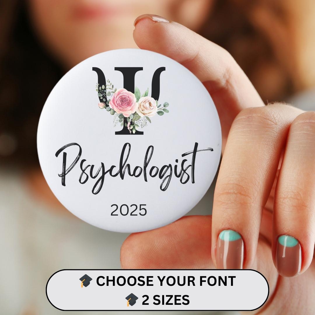 Psychology Pin Button, Graduation, Psychology Graduated, Psychology ...
