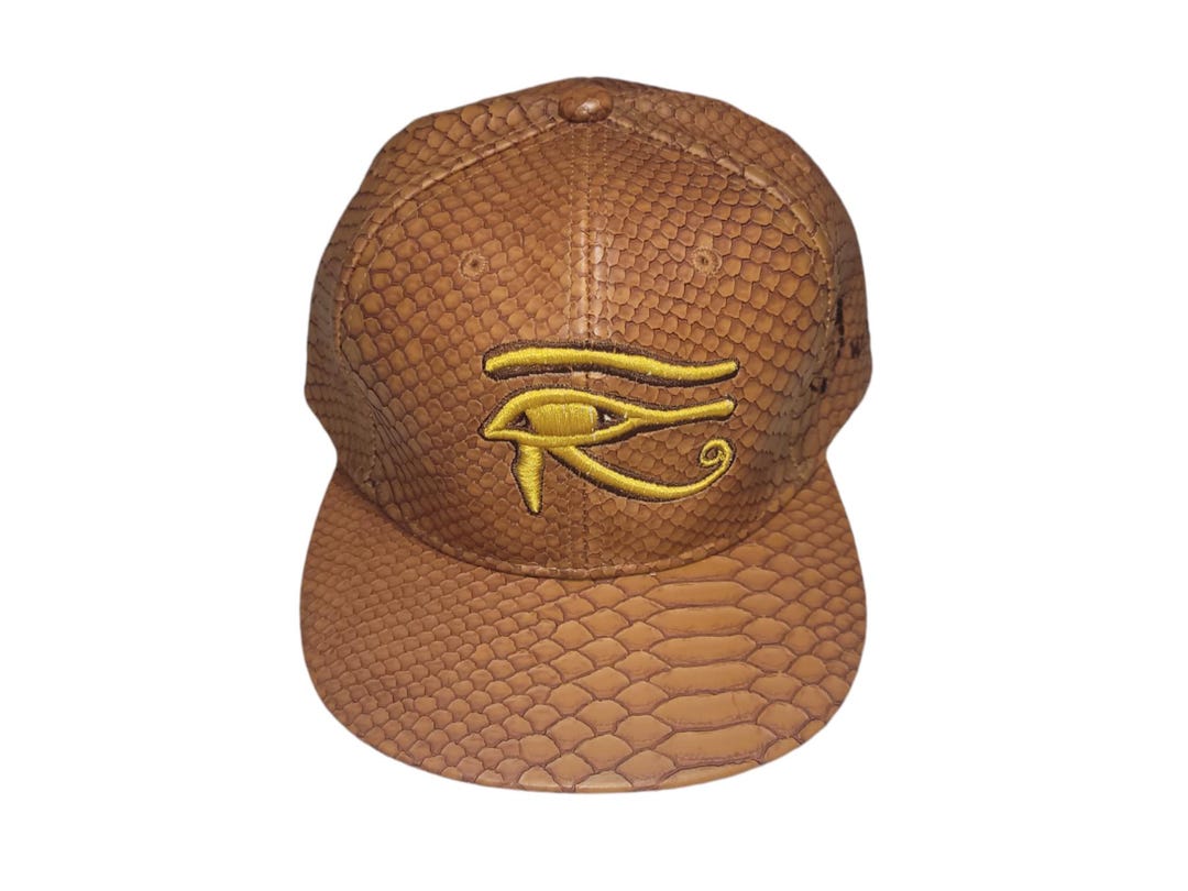 Buckle-back Flat-brim Hat 3D Eye of Horus One of A Kind - Etsy