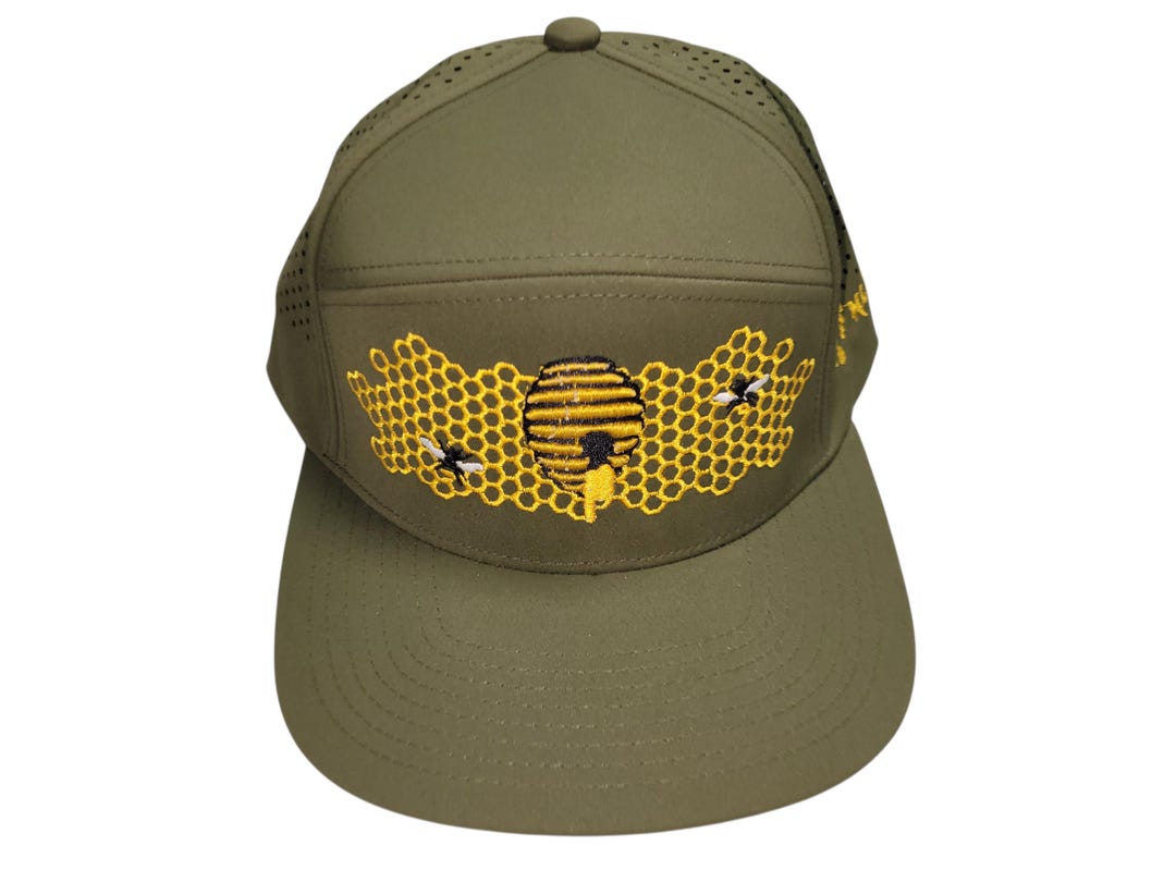 Snapback Flat-brim Hat - Honeycomb Hideout - One of A Kind - Etsy