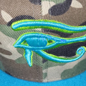 Snapback Flat-brim Hat 3D Eye of Horus One of A Kind - Etsy