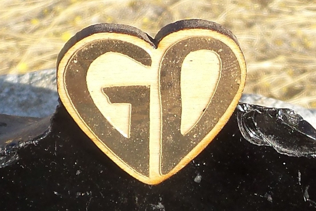 Pin - GD Heart (Abalone and Gold Leaf versions available)