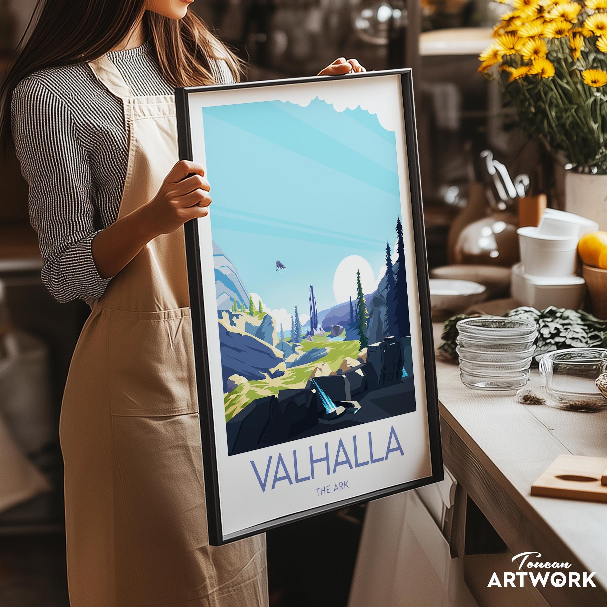 Valhalla Print - the Ark, Valhalla Poster, Halo Fan Art - Etsy