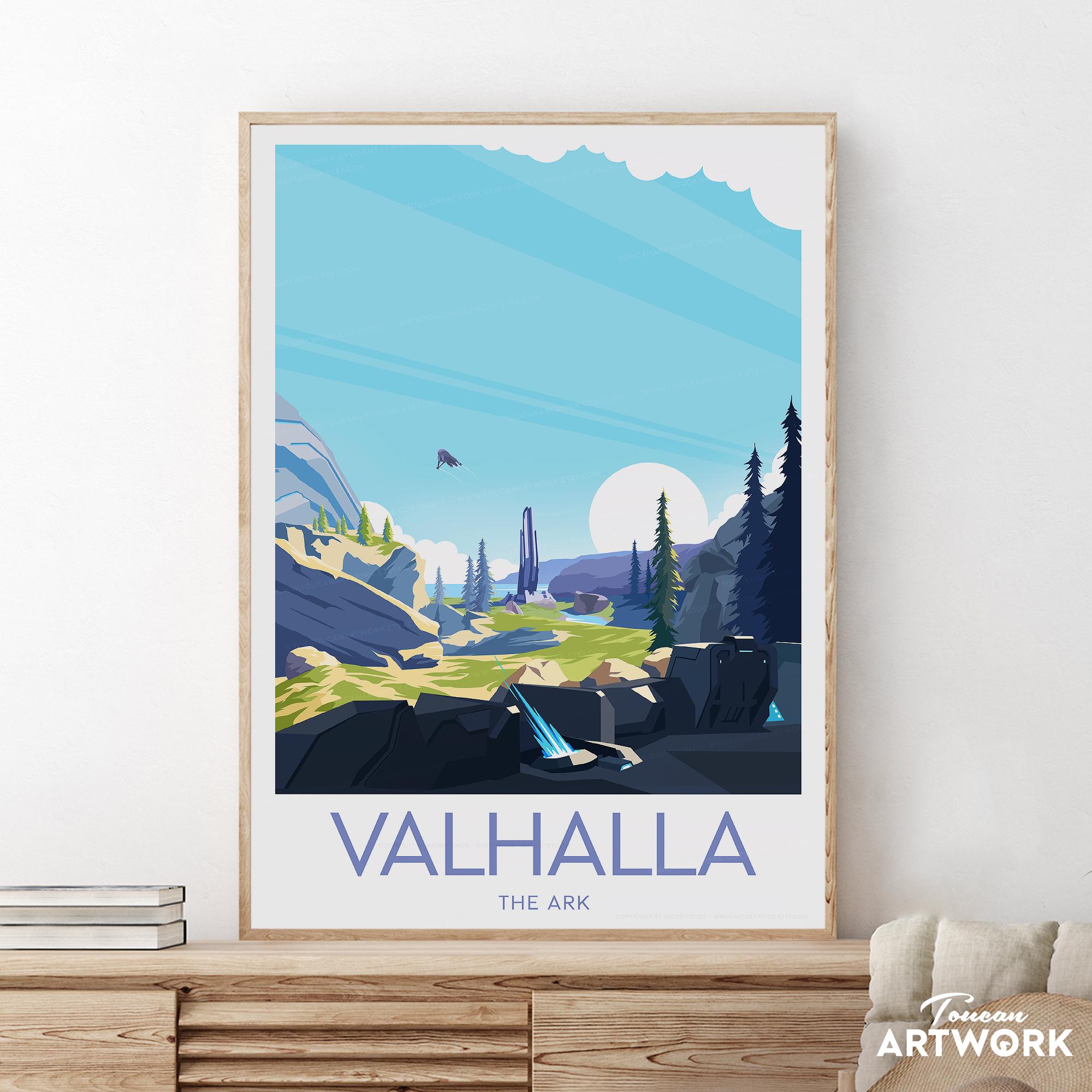 Valhalla Print - the Ark, Valhalla Poster, Halo Fan Art - Etsy