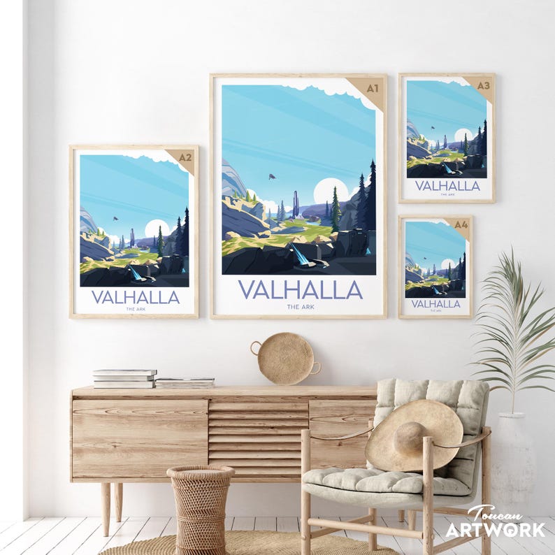 Valhalla Print - the Ark, Valhalla Poster, Halo Fan Art - Etsy