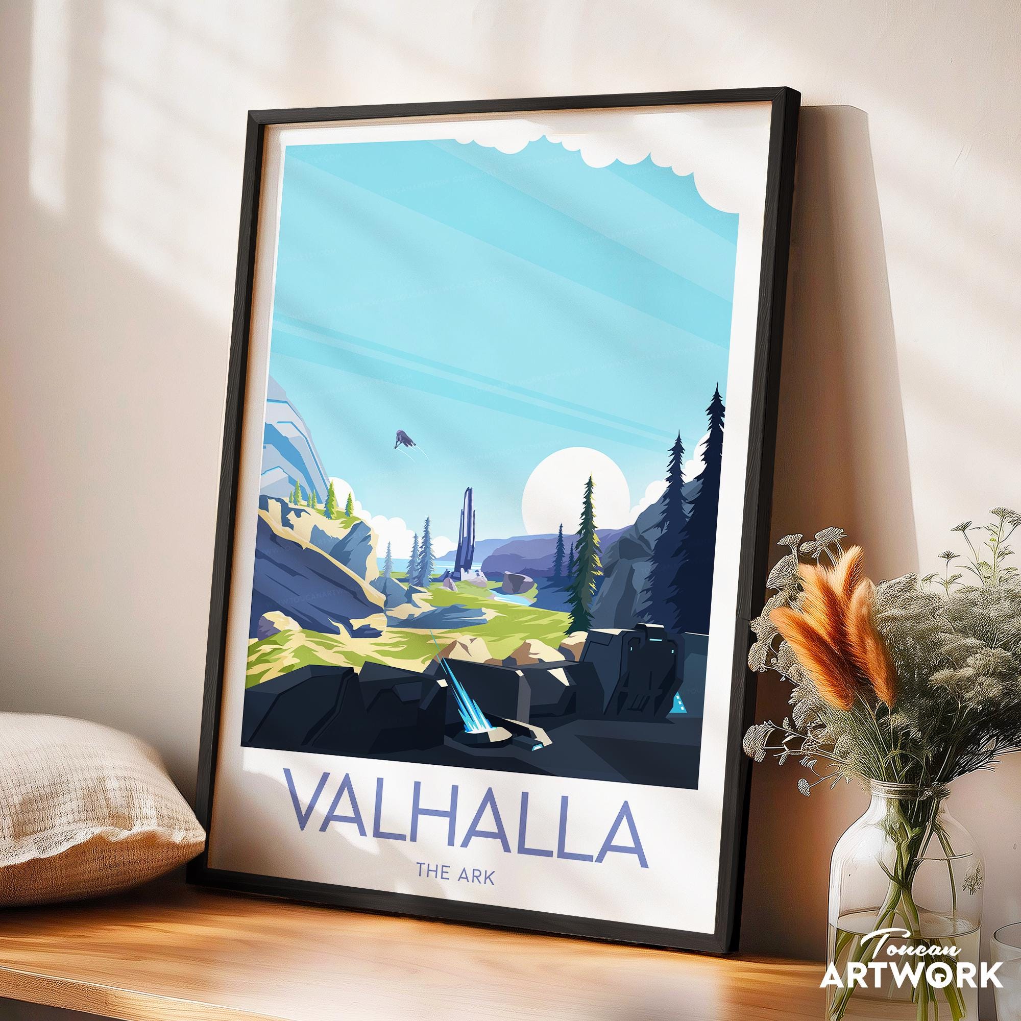 Valhalla Print - the Ark, Valhalla Poster, Halo Fan Art - Etsy