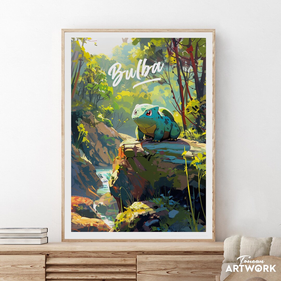 Bulbasaur Poster - Pokemon Fan Art - Etsy