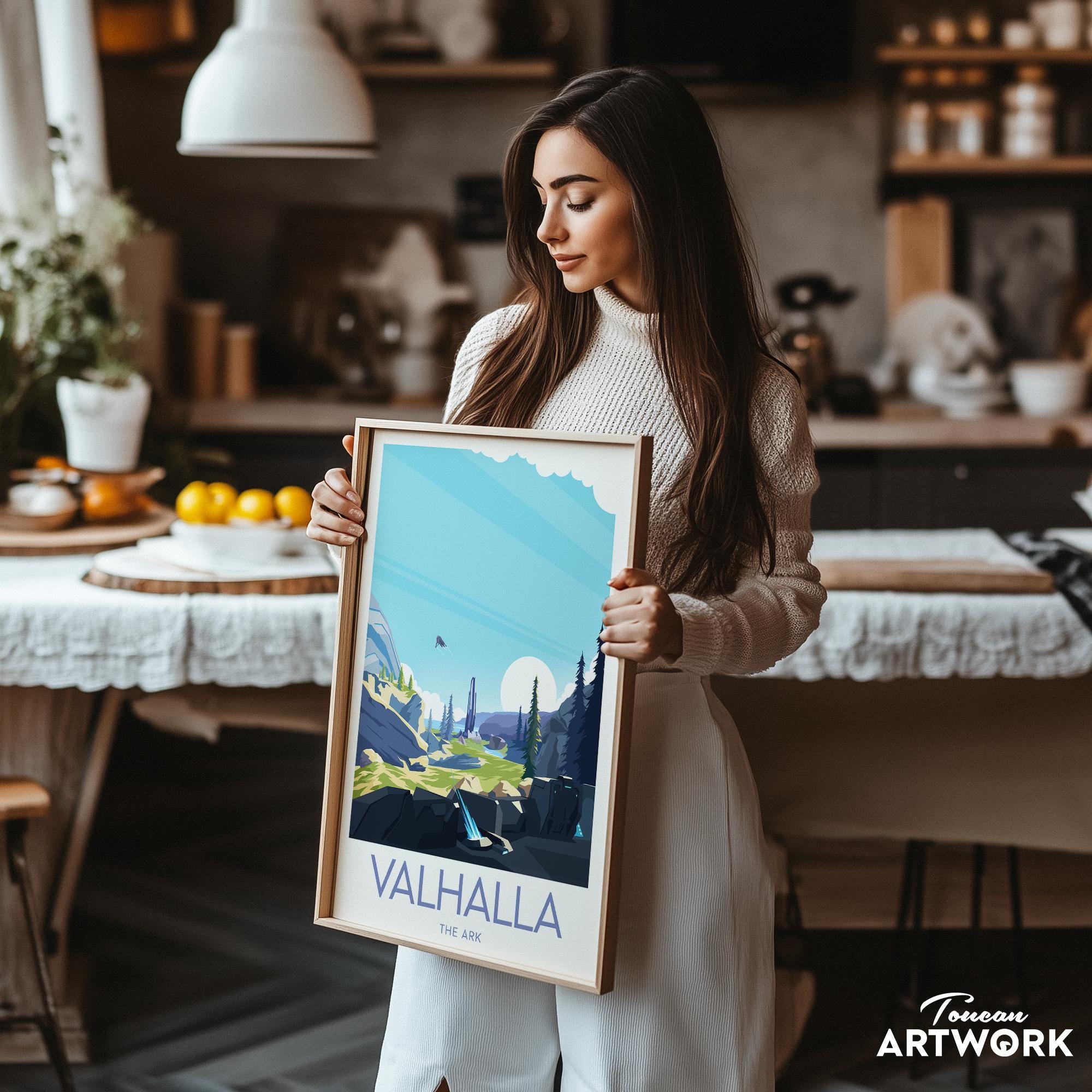 Valhalla Print - the Ark, Valhalla Poster, Halo Fan Art - Etsy