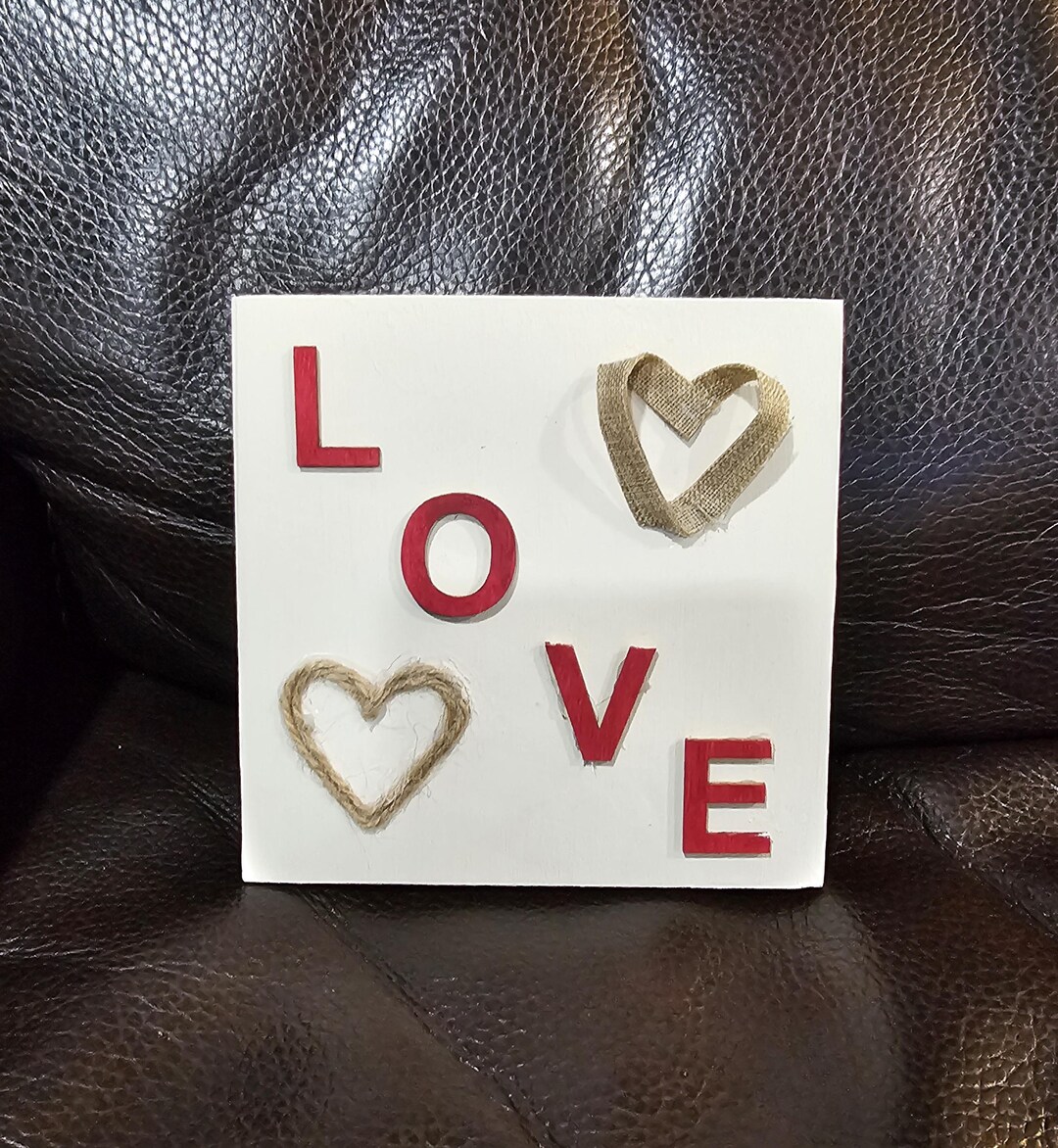 Handcrafted 'love' Wall or Shelf Decor - Etsy