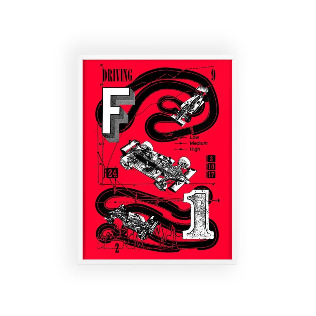 F1 Racing Poster - Etsy