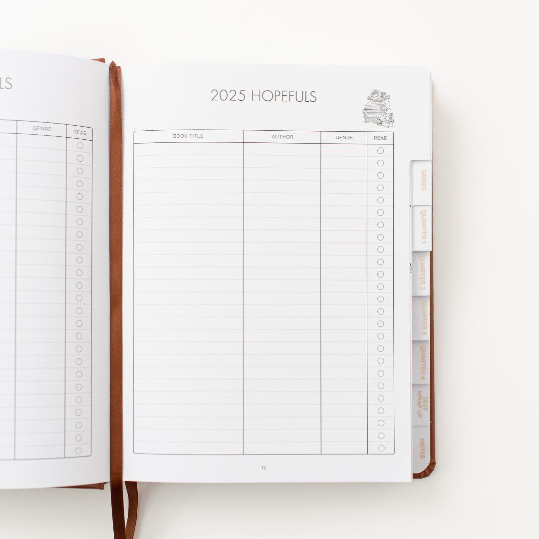 2025 Reading Journal | Book Tracker & Planner for Readers| Vegan ...