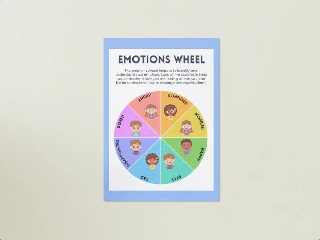 Printable Emotion Wheel Poster | Sen-friendly Feelings Chart | Social ...