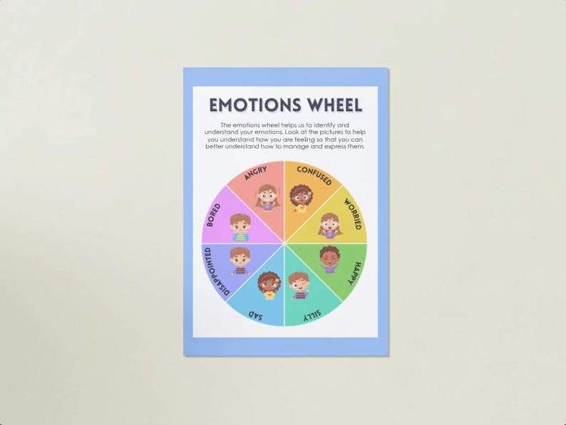 Printable Emotion Wheel Poster | Sen-friendly Feelings Chart | Social ...